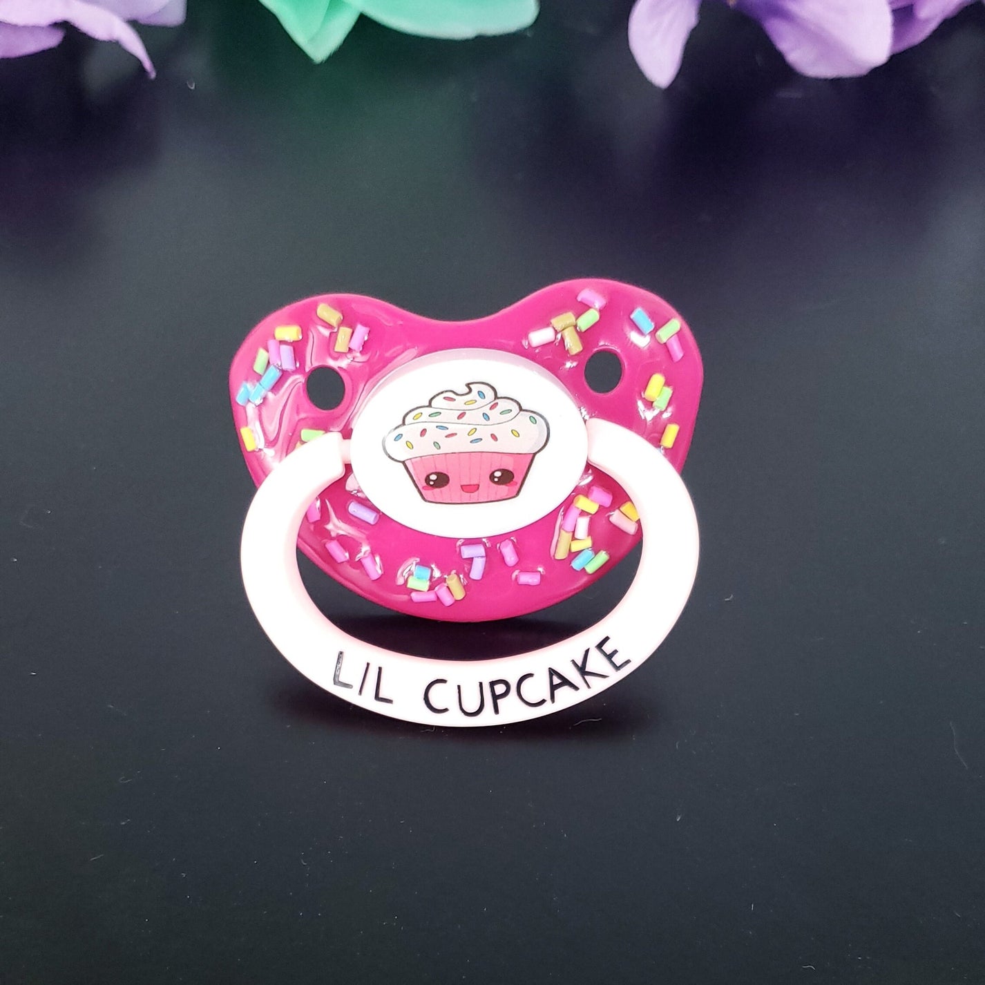 Indulge in Sweet Comfort with our Cupcake Themed Adult Pacifier