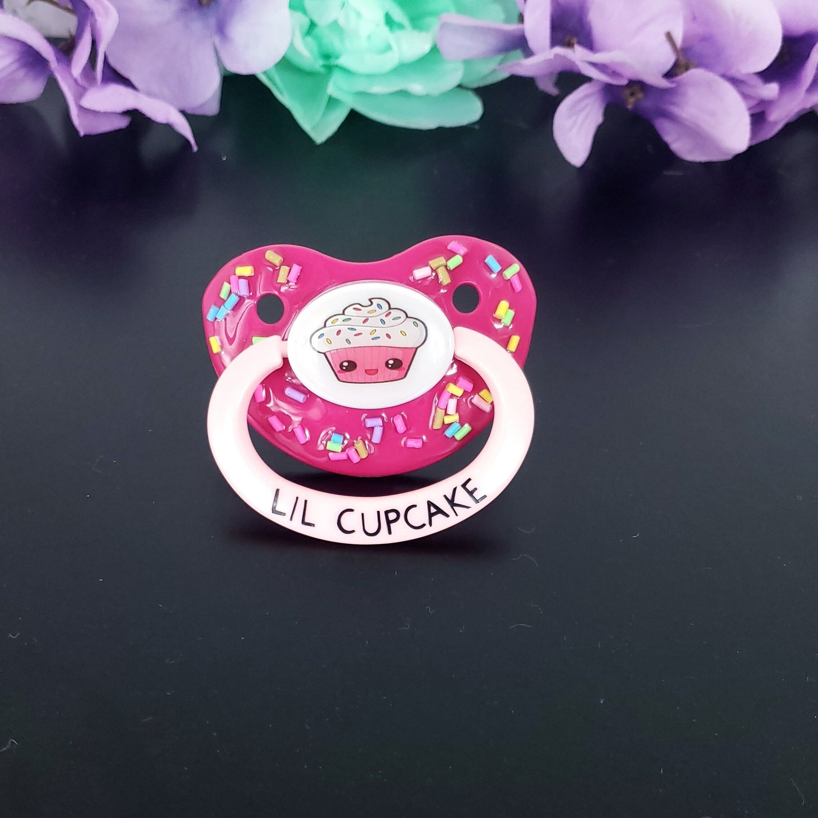 Indulge in Sweet Comfort with our Cupcake Themed Adult Pacifier – Vixen's Hidden Desires™